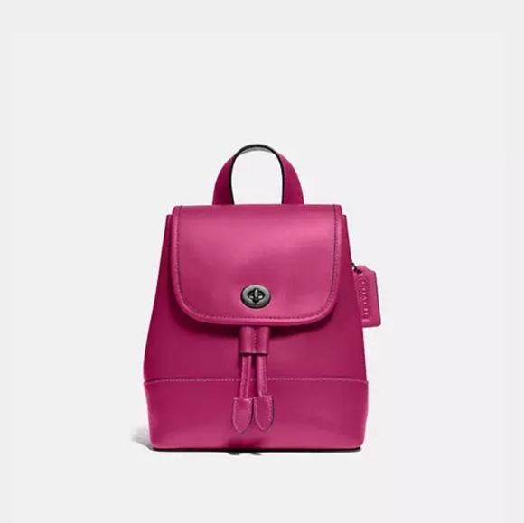 Coach | Bags | Coach Originals Turn Lock Backpack In Cerise | Poshmark